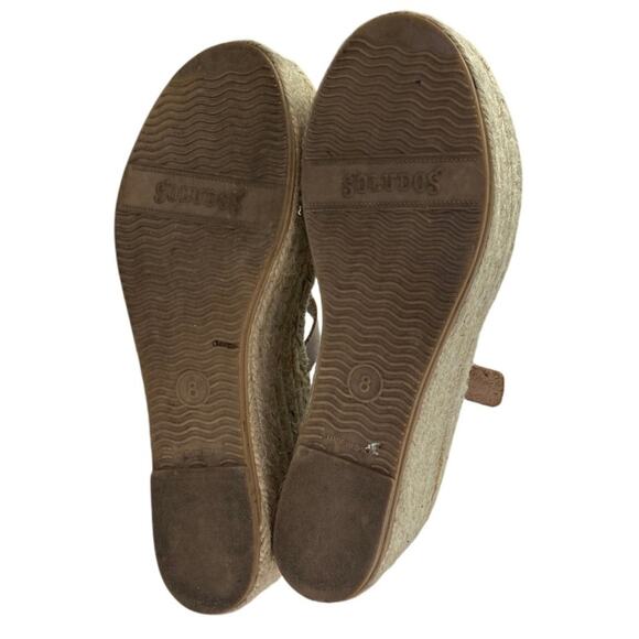 Soludos | Shoes | Soludos Minorca Womens Brown Leather Wedge Espadrille ...